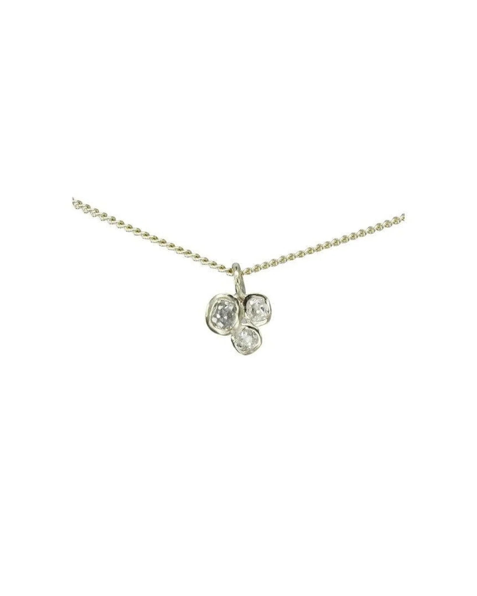 Large Rough Diamond Trefoil Pendant | Pruden and Smith